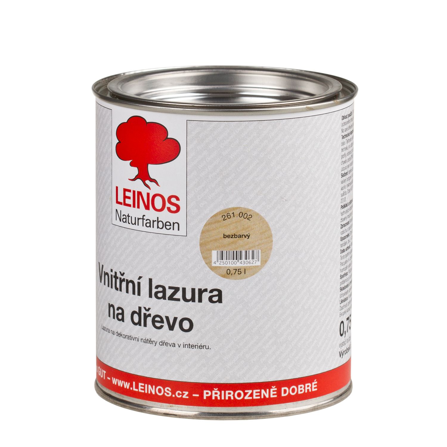 LEINOS 261 Lazura na dřevo v interiéru (0,75L) - prvotřídní vrchní ...